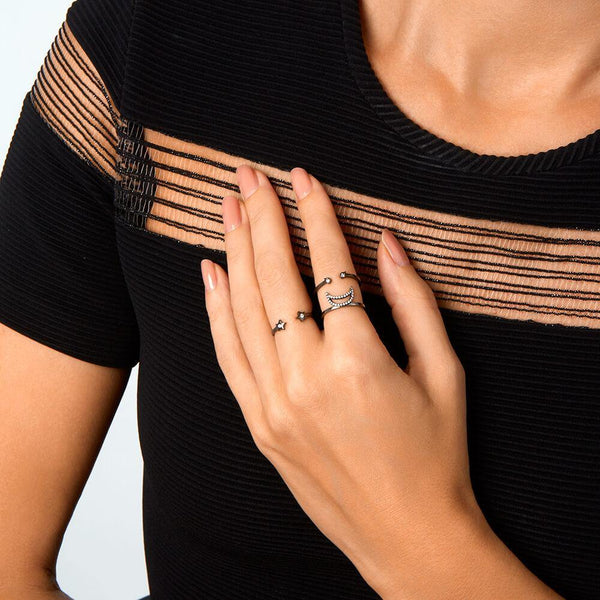 RUIFIER Visage ELEMENTS Stacking Ring 18K Gold Stackable Ring | RUIFIER