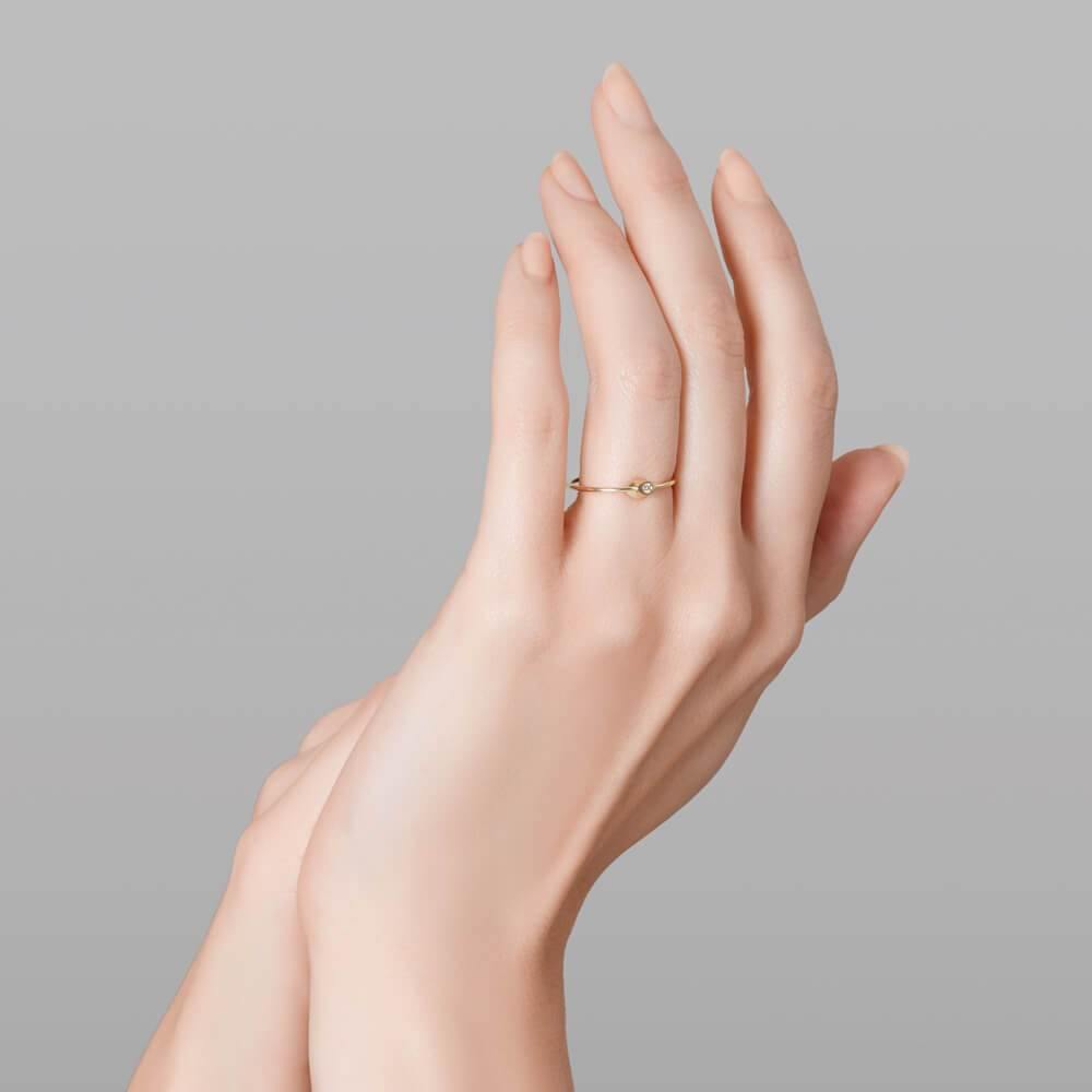 RUIFIER Orbit Fine Iris 14ct Yellow Gold Diamond Ring | RUIFIER