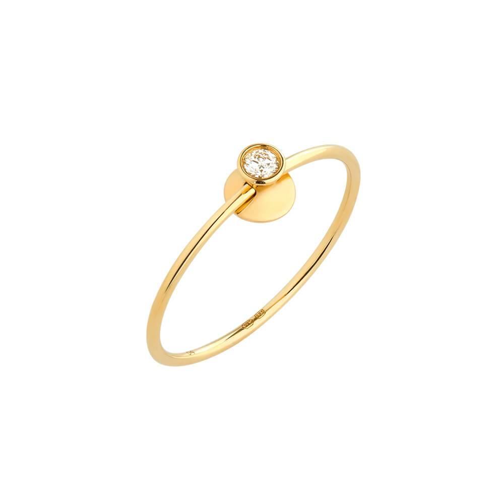 Ruifier Orbit Fine Dot 14ct yellow gold Ring | RUIFIER