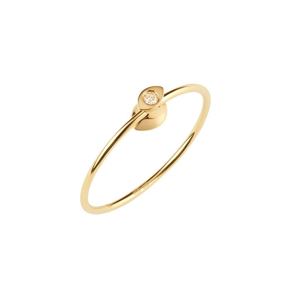 RUIFIER Orbit Fine Iris 14ct Yellow Gold Diamond Ring | RUIFIER
