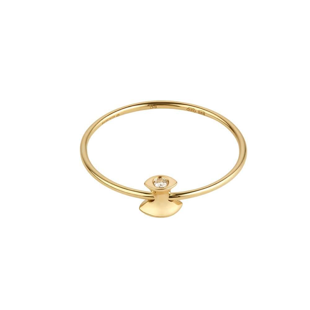 RUIFIER Orbit Fine Iris 14ct Yellow Gold Diamond Ring | RUIFIER